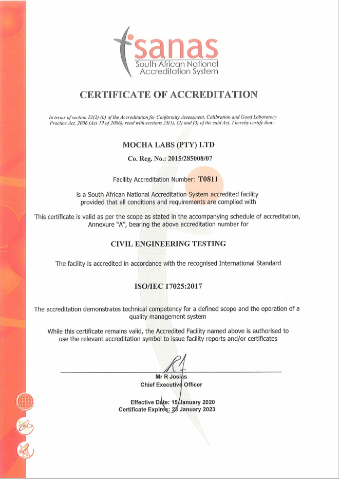 Scope of accreditation